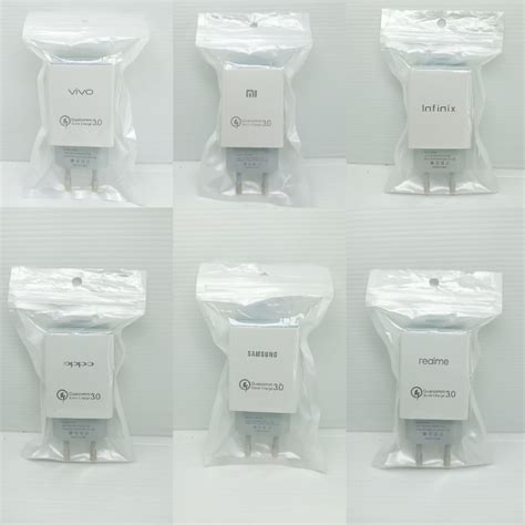 New Adaptor Batok Charger W Quick Charger Oppo Vivo Samsung Infinix Realme Xiaomi