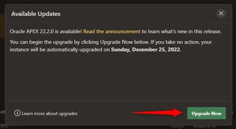 Actualizar Apex 222 En Oracle Autonomous Database Aprender