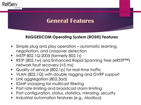 Ruggedcom M969 Compact Switch Ppt