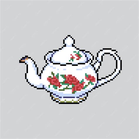 Premium Vector Pixel Art Illustration Teapot Pixelated Teapot Teapot