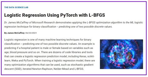 Vsm Splash June 2021 Logreg Lbfgs James D Mccaffrey