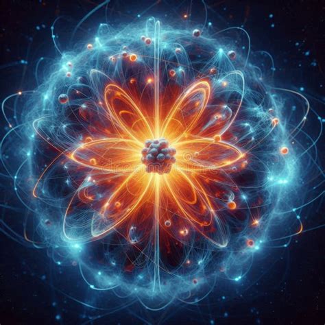 Nuclear Physics Science Concept Cg Model Of Nucleus Atom Explosion