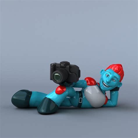 Premium Photo Red Robot 3d Illustration