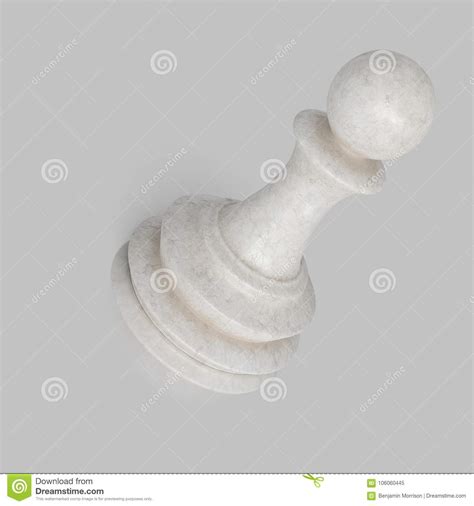 Isolate Chess Pawn On A Seamless And Slight Reflective Surface Stock Illustration Illustration