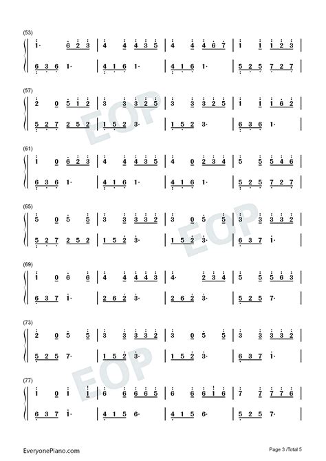 Maybe Its Fate Numbered Musical Notation Preview EOP Online Music Stand