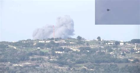 ប្រទះឃើញមានផ្សែងហុយខ្មួលខ្មាញ់បន្ទាប់ពីយន្តហោះចម្បាំងអ៊ីស្រាអែលហោះឆ្ពោះទៅកាន់ព្រំដែនលីបង់ Cnc News