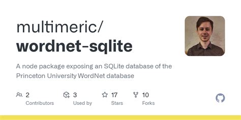 Github Multimericwordnet Sqlite A Node Package Exposing An Sqlite