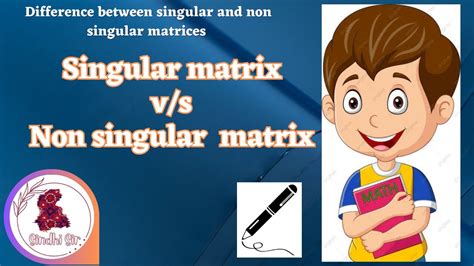Singular Vs Non Singular Matrix Whats The Difference In Sindhi Youtube