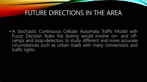 review of fuzzy microscopic traffic model ppt