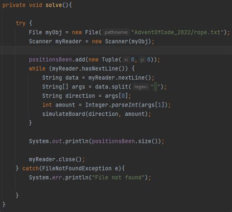2022 Day 9 Part 1 Java Any Idea Why This Doesnt Work R