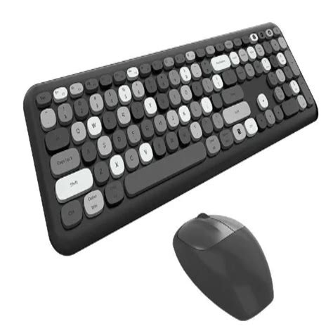 dumngwh wireless keyboard and mouse combo 2 4g full size retro