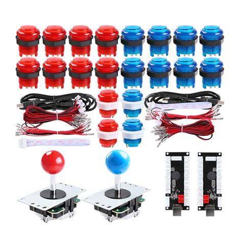 2 Player Led Arcade Games Diy Parts Kit Usb Contro Grandado