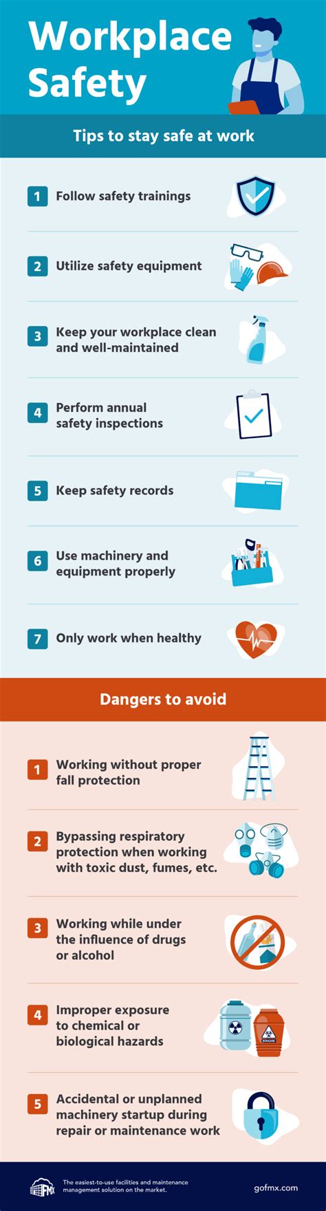 Workplace Safety Tips Infographic Fmx
