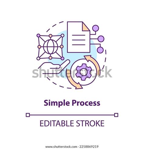Simple Process Concept Icon No Paperwork Stock Vector Royalty Free 2258869219 Shutterstock