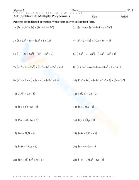 Free Algebra 1 Polynomials Worksheet Download Free Algebra 1 Polynomials Worksheet Png Images