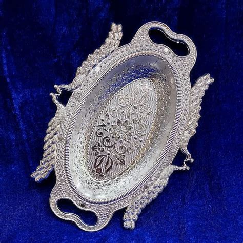 Grey Silver Plated Serving Tray At ₹ 70piece In Bengaluru Id 2852519357312
