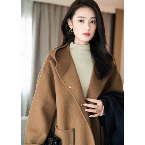 双面呢连帽2022冬季新品气质百搭优雅双面呢羊毛大衣女 大衣 外套 博洋服饰购物商城 Powered by ECShop