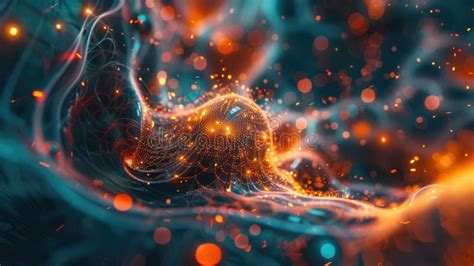 Create A Visualization Of A Neural Network In Artificial Intelligence Using Glowing Elements