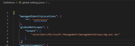 Empty Globalnotscopes Property For Pacenvironment Fails Parameter