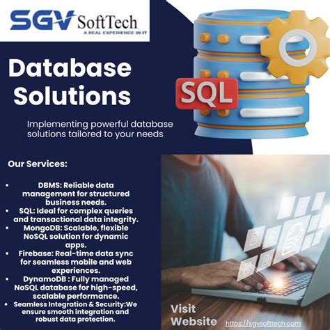 Databasesolutions Sql Mongodb Firebase Dynamodb Datamanagement Sgv Softtech