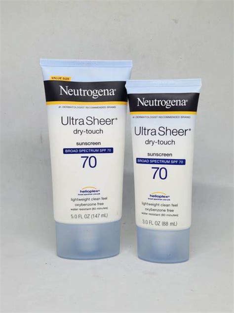 Neutrogena Ultra Sheer Dry Touch Sunscreen Sunblock Spf70 Water