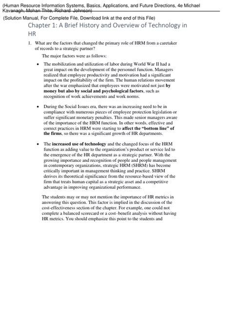 Human Resource Information Systems Basics Applications And Future Directions 4e Michael