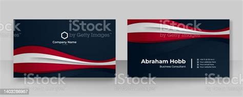 현대 우아한 간단한 깨끗한 빨간색과 검은 색 명함 디자인 벡터 템플릿 창조적 인 전문 기술 기업 스타일 0명에 대한 스톡 벡터 아트 및 기타 이미지 Istock