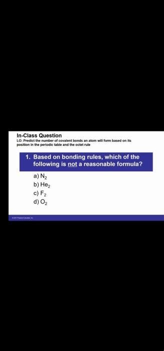 Solved In Class Question LO Determine The Formula Of Ionic Chegg Com