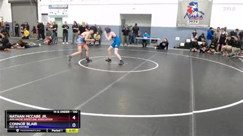 130 Lbs Round 1 Nathan Mccabe Jr Avalanche Wrestling Association Vs Connor Blair Mat Su Matmen