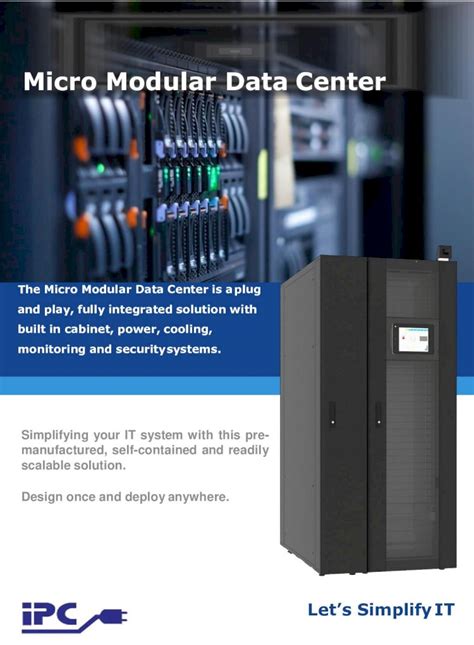PDF Micro Modular Data Center IPCMicro Modular Data Center The Micro Modular Data Center Is