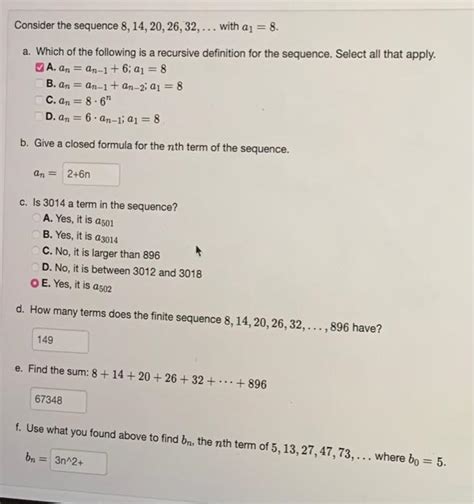 solved consider the sequence 8 14 20 26 32 … with a1 8 a