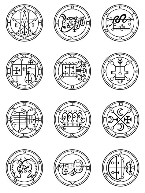 72 Goetic Demon Sigils Digital Package Png Files Etsy