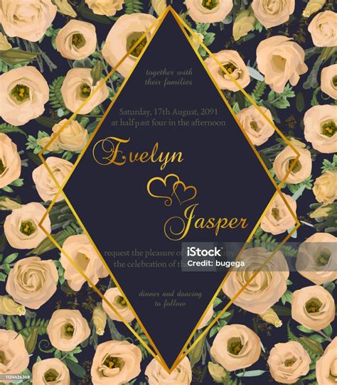 사각 꽃 초대장 웨딩 카드를 초대 합니다 벡터 수채화 숲 고 사리 허브 Brunia 유 칼 리 나무 가지 회 양 목 Buxus 꽃 Eustoma 크림 설정합니다 식물 장식