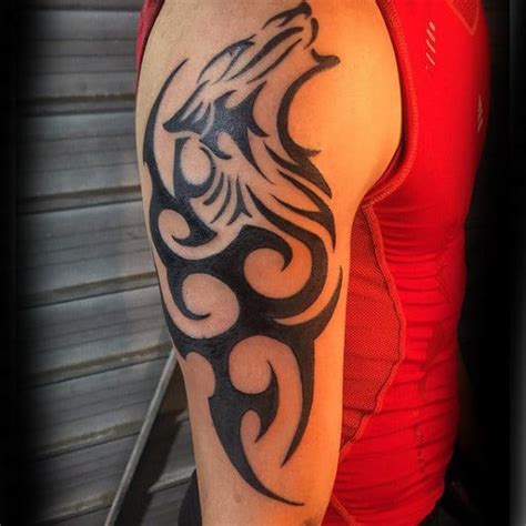 Tribal Wolf Tattoo Designs For Men Bold Male Symbolism And Meaning