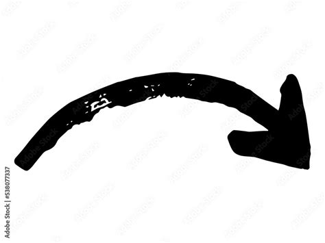 Hand Drawn Ink Arrow Illustration In Sketch Style Business Doodle Clipart Single Element For Hand Drawn Ink Arrow Illustration In Sketch Style Business Doodle Clipart Single Element For