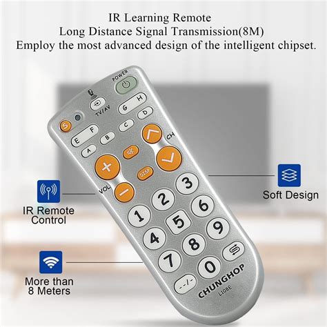 Chunghop L108e Infrared Learning Universal Tv Remote Control