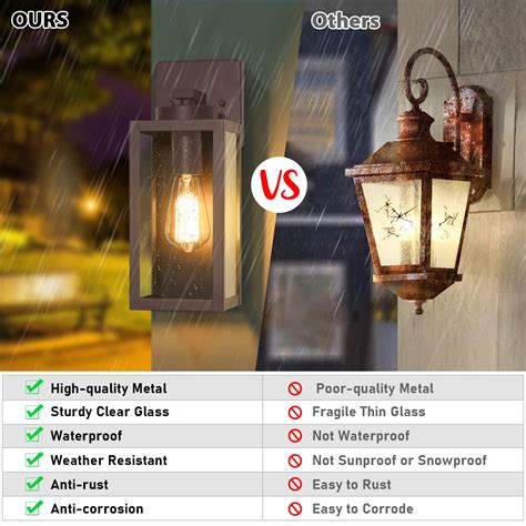 Beslowe Outdoor Wall Light Fixtures Exterior Waterproof