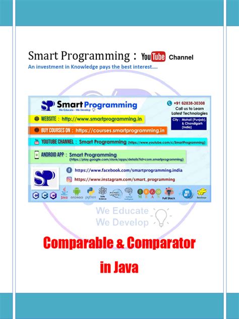 Comparable Comparator In Java Pdf
