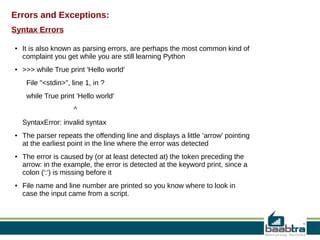Exception Handling In Python PPT