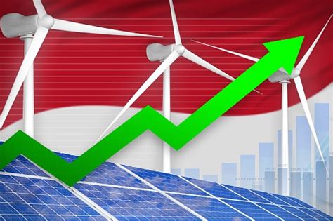 인도네시아 태양 및 풍력 에너지 상승 차트 화살표 업 재생 자연 에너지 산업 그림 3d 일러스트레이션 0명에 대한 스톡 사진 및 기타 이미지 Istock