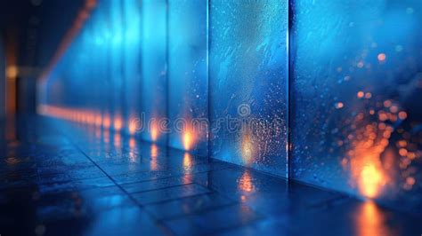 Reeded Glass Abstract 3d Render Of Unique Background Design Stock