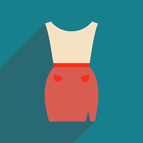 긴 그림자 사무실 드레스 벡터와 평면 아이콘 Ai Eps Uidownload