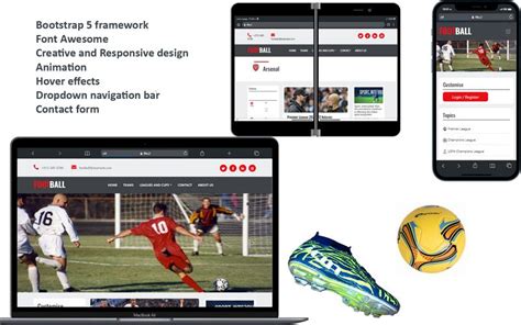 Football Templates Responsive HTML Bootstrap Template