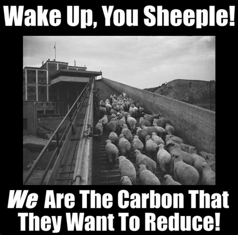 Wake Up You Sheeple We Are The Carbon That They Want To Reduce