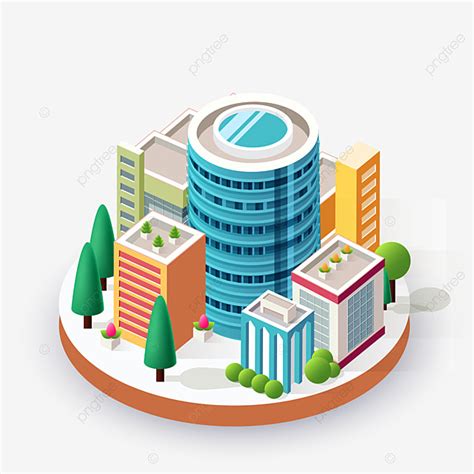 3d Building Vector Png