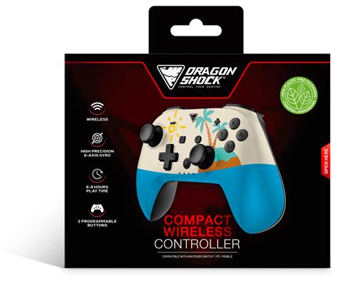 Dragonshock Poptop Compact Bluetooth Controller Ns Blå 395 Dkk