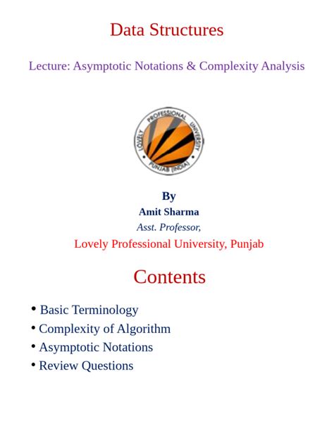 Asymptotic Notations And Algorithm Complexity Pdf Time Complexity