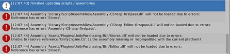 Cannot Import Iap Assembly Assetspluginsunitypurchasingbinstores