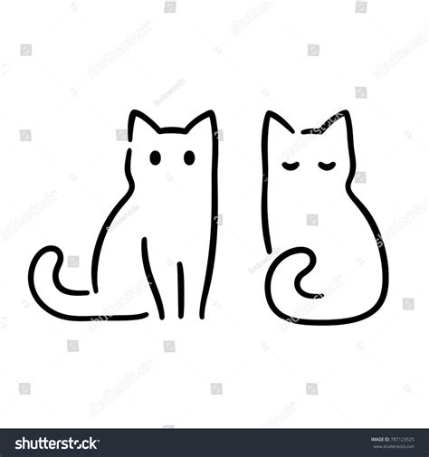 Two Cats Drawing