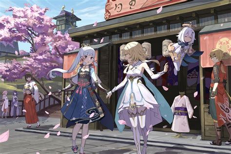 Ayaka And Lumine Date 3700x2480 Rgenshinwallpaper